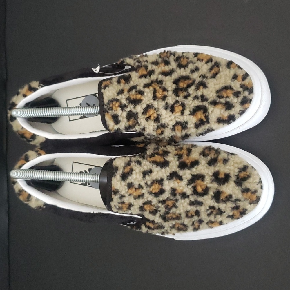 Vans Classic Slip On 59 Sherpa Leopard Print Shoes Sn… - Gem